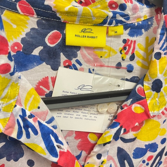 Roller Rabbit | Dresses | Nwt Roller Rabbit Popover Floral Dress | Poshmark